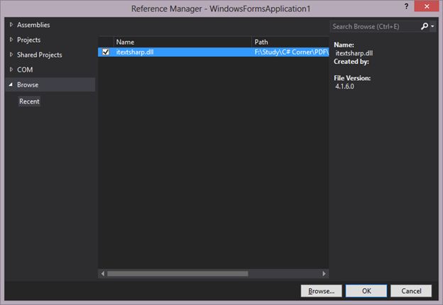 Generate PDF File at Runtime in Windows Forms Application